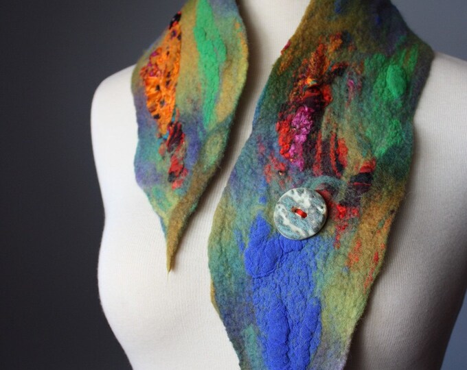 ELF Hand Felted Avant-garde Art Scarf / Neckwarmer / Collar in - Etsy