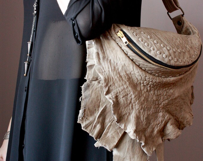 Bubble Leather Convertible Shoulder Purse Distressed Leather - Etsy