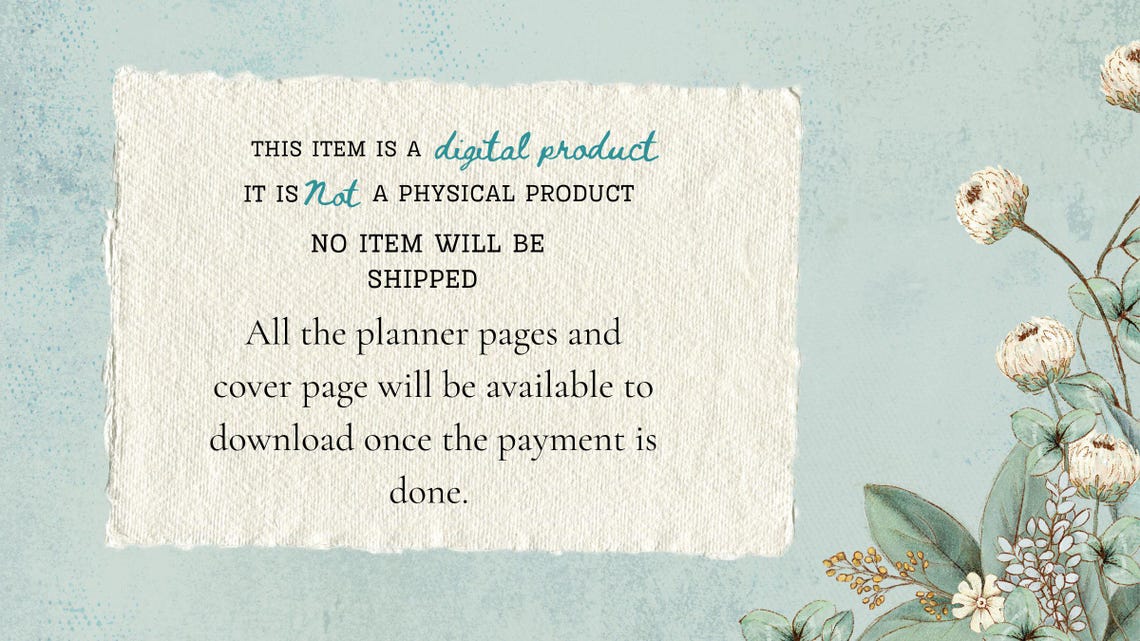 Floral Monthly 2025 Planner - Elegant Printable Calendar & Goal Tracker ...