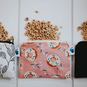 Reusable Zipper Snack Bag, Machine Washable With a Water Repellent ...