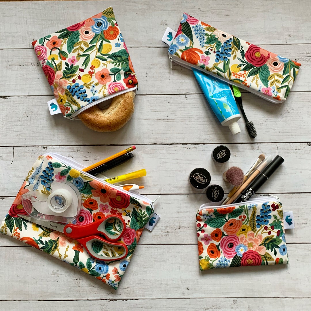 Reusable Zipper Snack Bag, Machine Washable With a Water Repellent ...