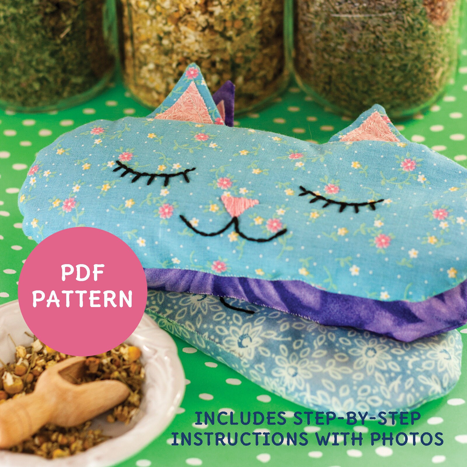Cat Nap Eye Pillow PDF Pattern Digital Download for - Etsy