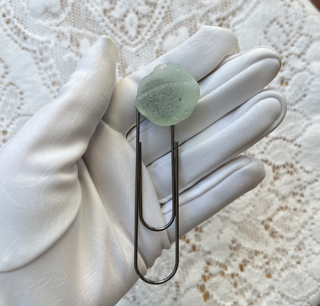 Genuine Pale Green Sea Glass / Beach Glass Embellished Large ...