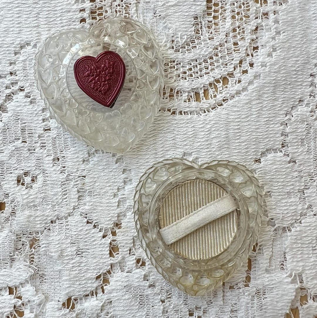 OOAK Vintage Clear Lucite Heart Shaped Jewelry Presentation Box ...