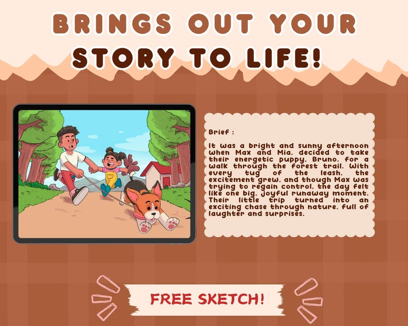 Customized Children's Book Illustration, Personalized Story Book ...