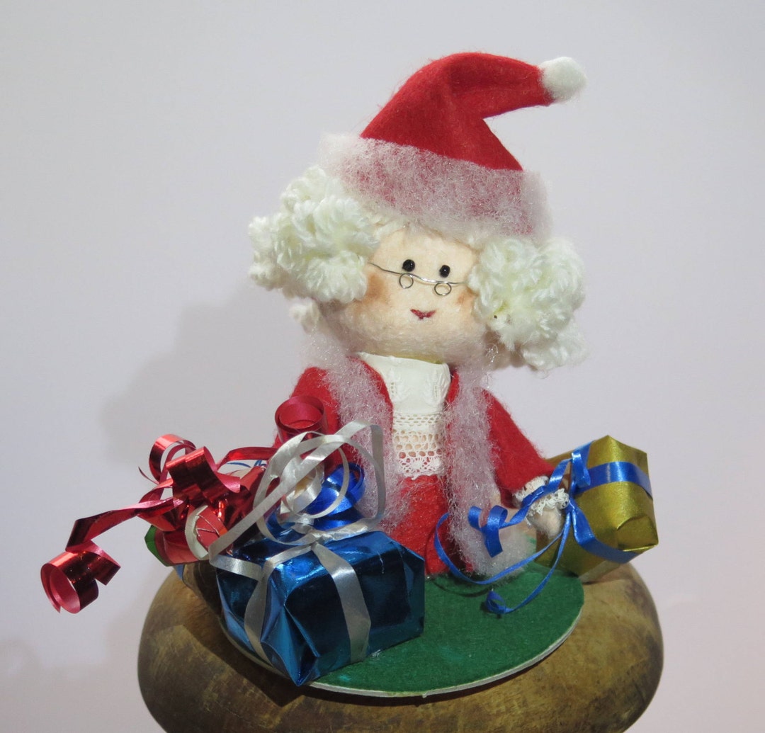 Mrs Santa Claus Cake Topper Custom Handmade Felt Doll Ornament ...