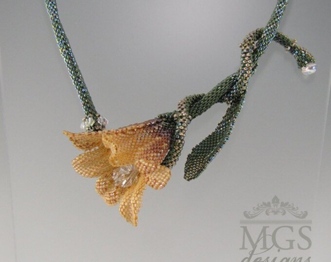 Sunrise Lily Necklace - Beading Pattern/tutorial Downloadable PDF - Etsy