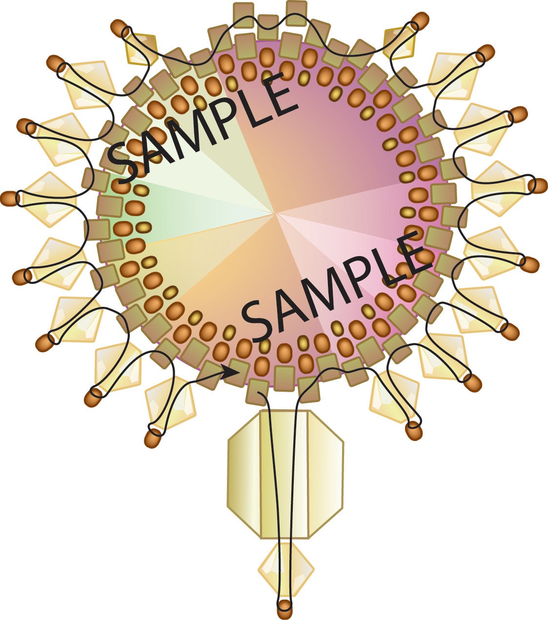 Bicone Beads Vector Graphic - SVG file — MGS Designs