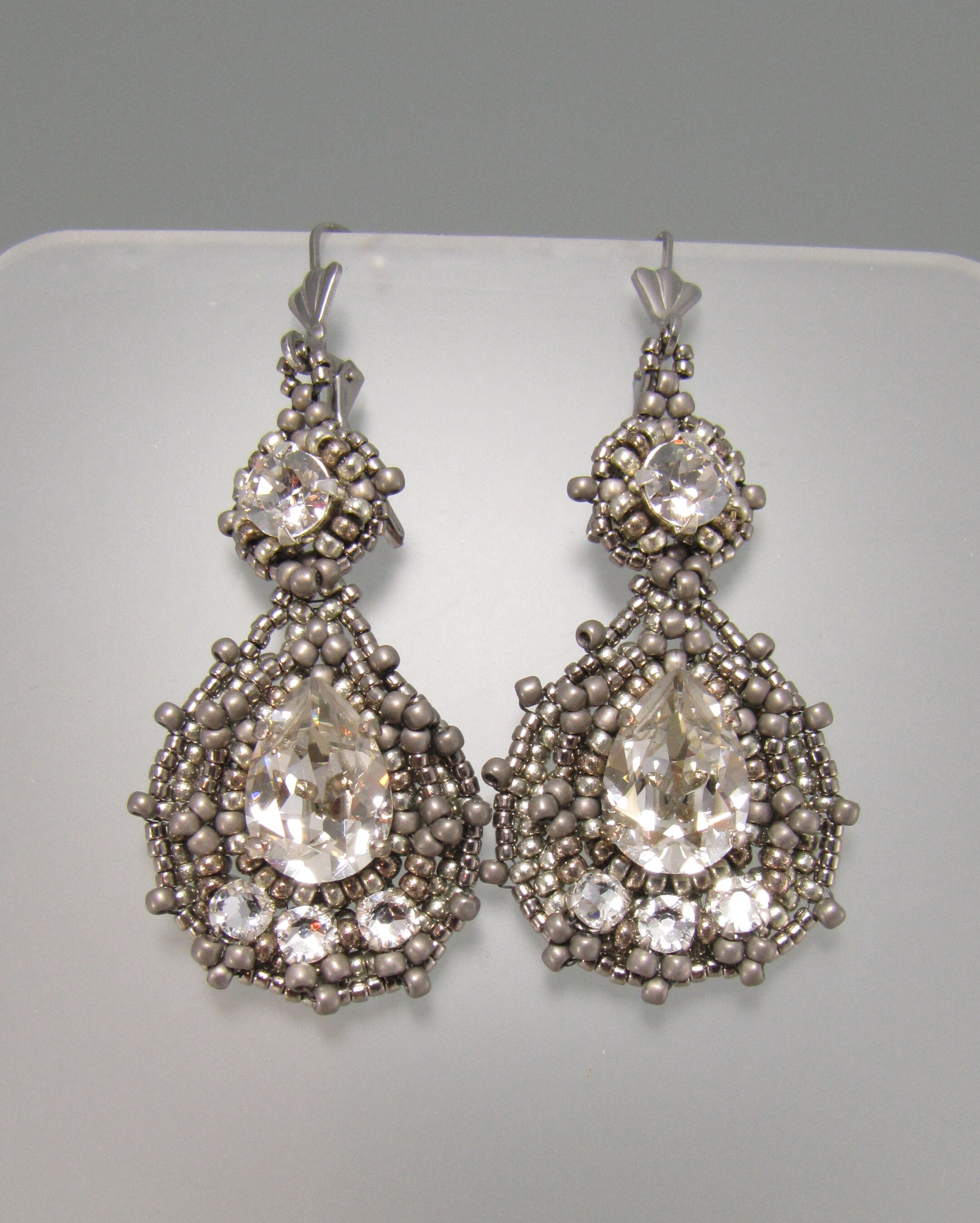 Pretty Posh Earrings - Downloadable PDF Pattern/tutorial - Etsy