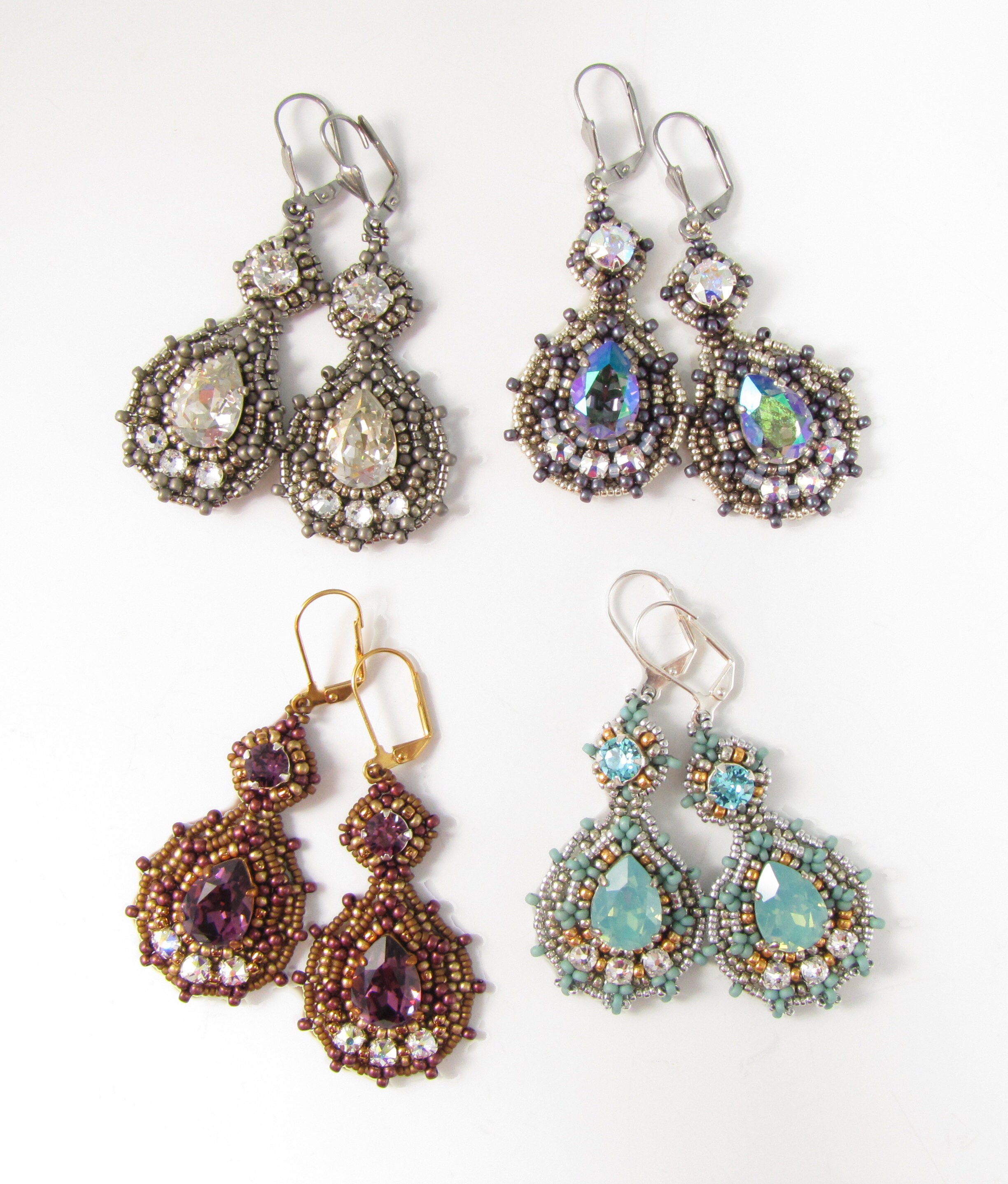 Pretty Posh Earrings - Downloadable PDF Pattern/tutorial - Etsy