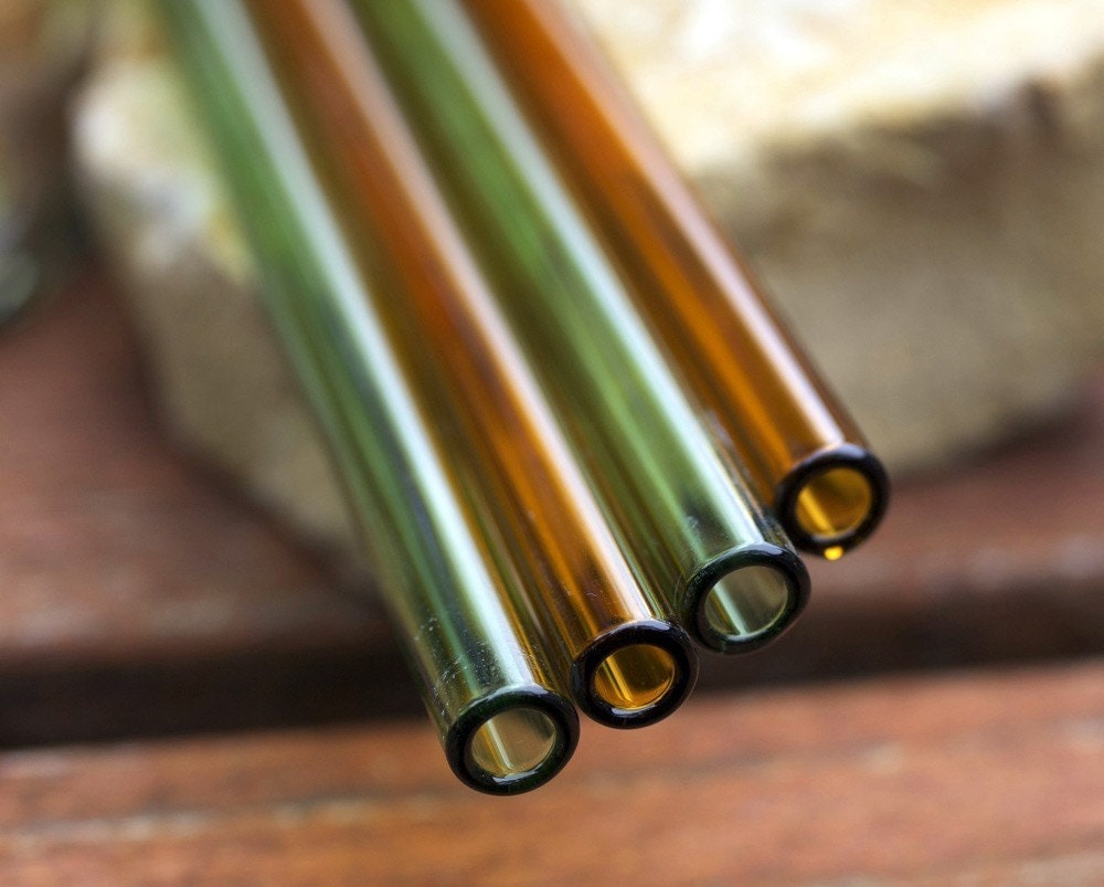 Fall Theme Glass Eco-straw Bundle Decorate Your Fall Table Set of 4 ...