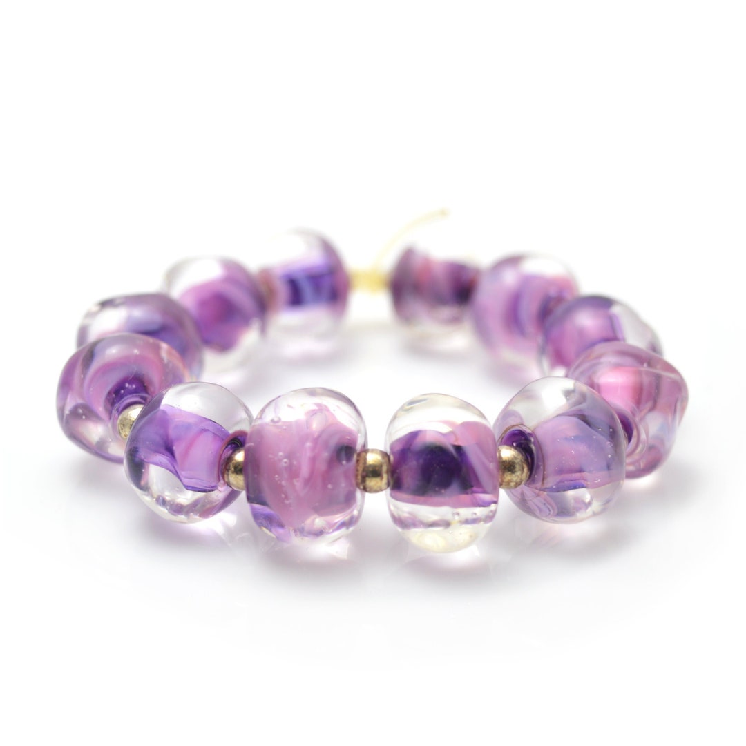 Lilli Flower Nugget Lampwork Beads Made to Order Handmade - Etsy Australia