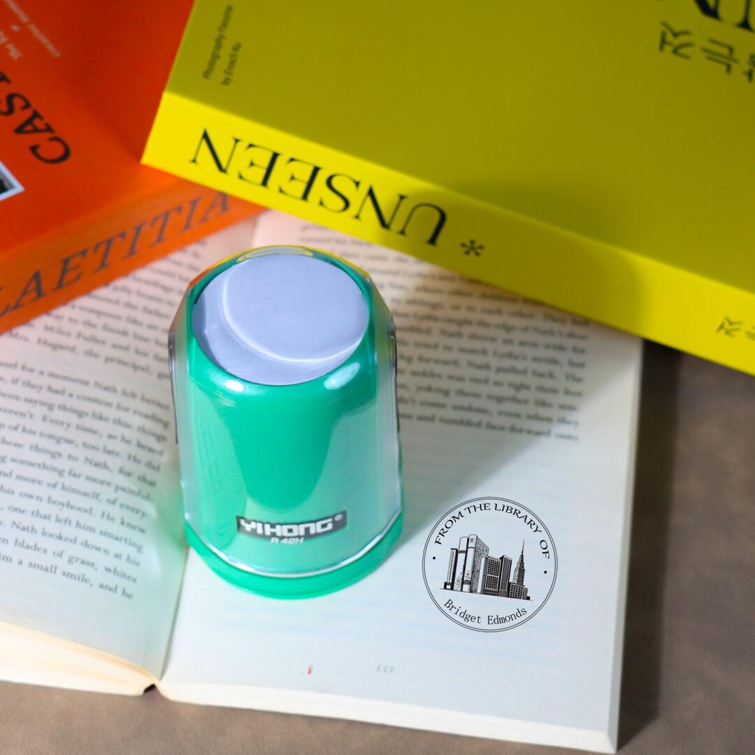 BOOK STAMP | Custom Library Stamp | Reader Stamp | From the Library of ...