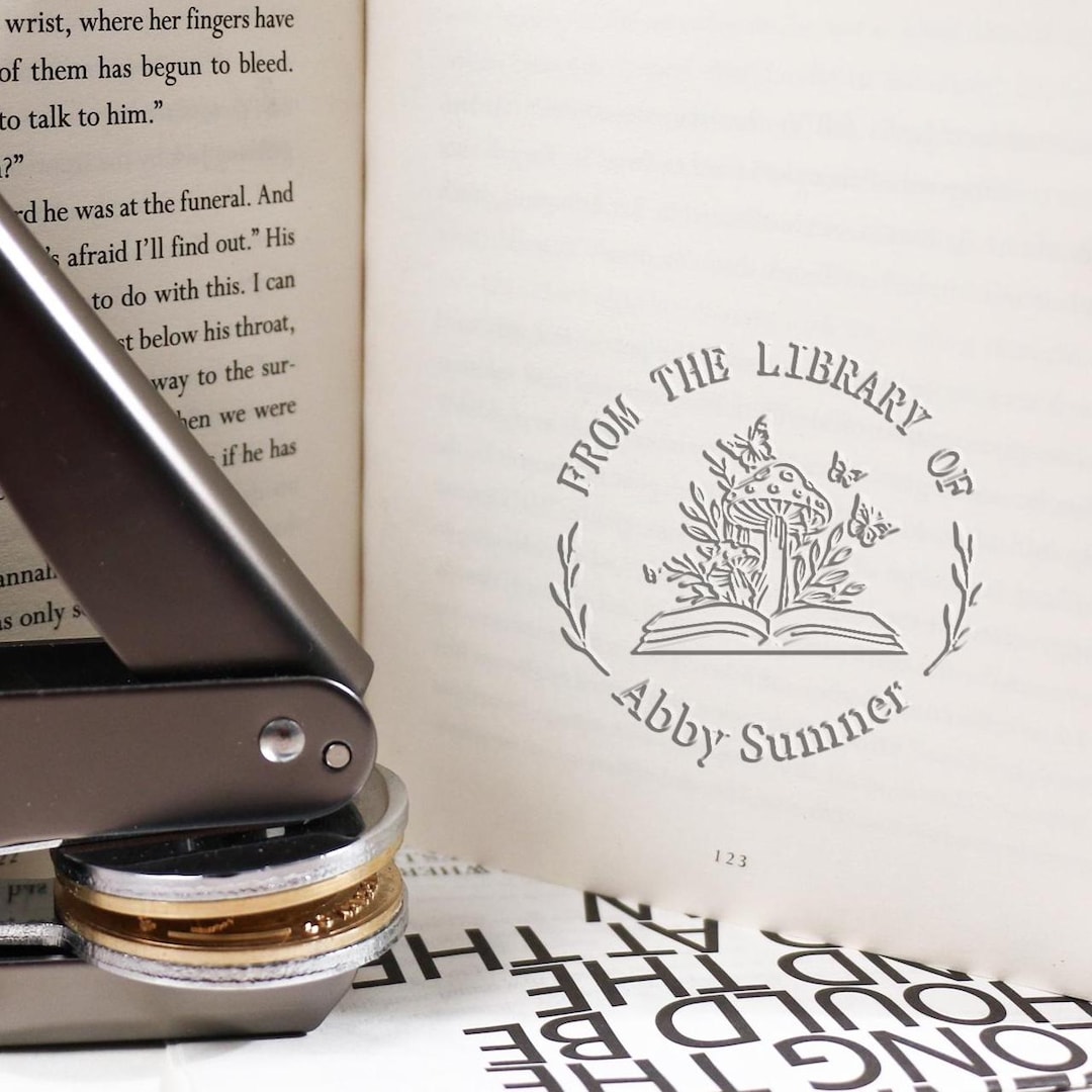 Custom Book Embosser, Personalized Library Stamp/book Lover Gift, Form ...