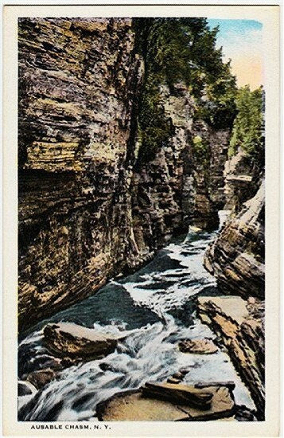 Antique New York Postcard Ausable Chasm in the Adirondacks unused - Etsy