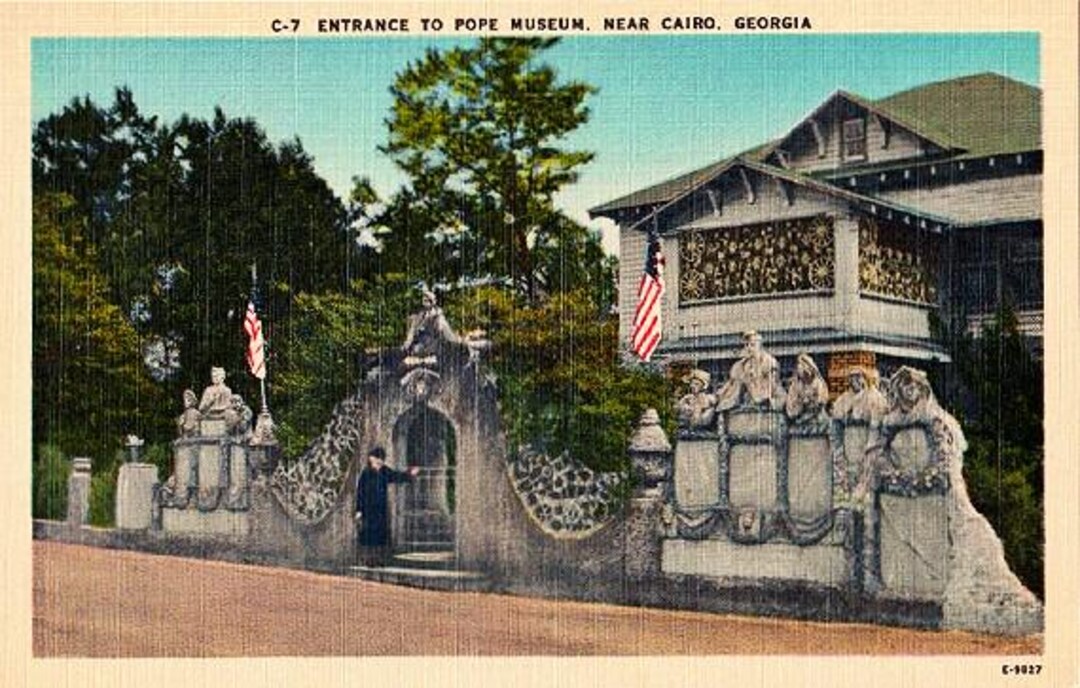 Vintage Georgia Postcard - Laura Pope Forester and the Pope Museum ...