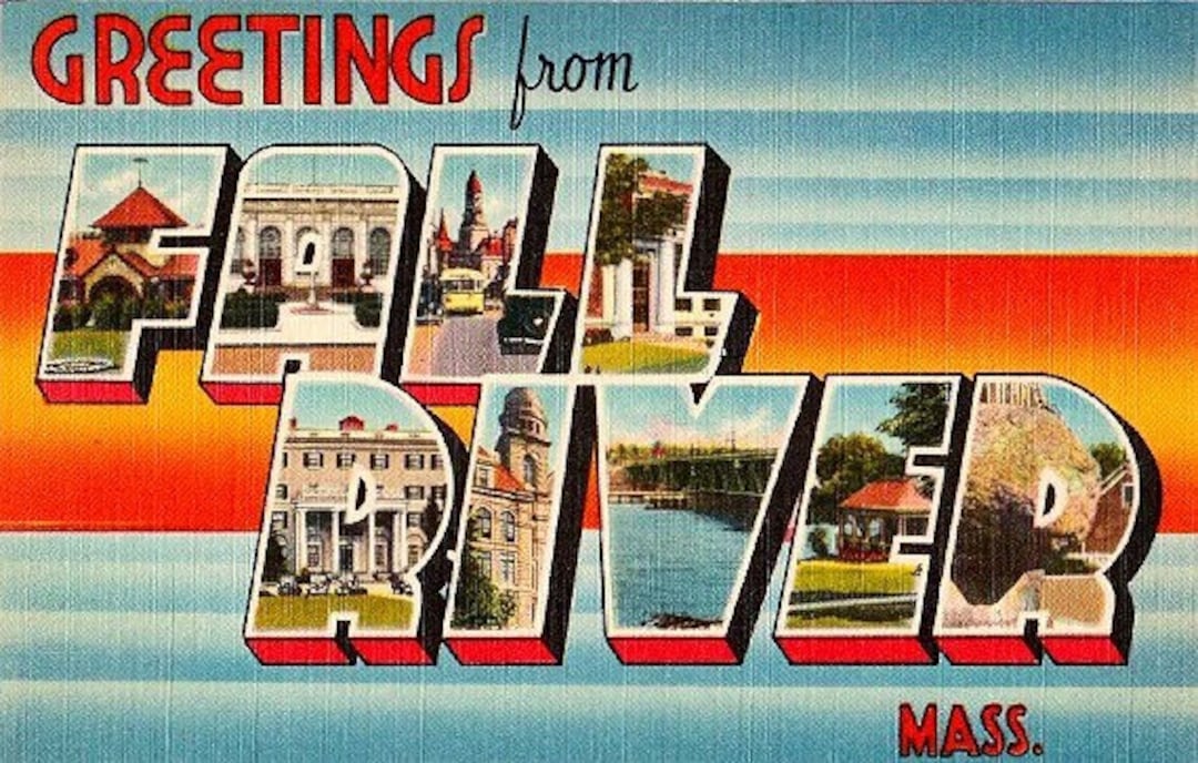 Vintage Massachusetts Postcard Greetings From Fall River, Mass. unused ...