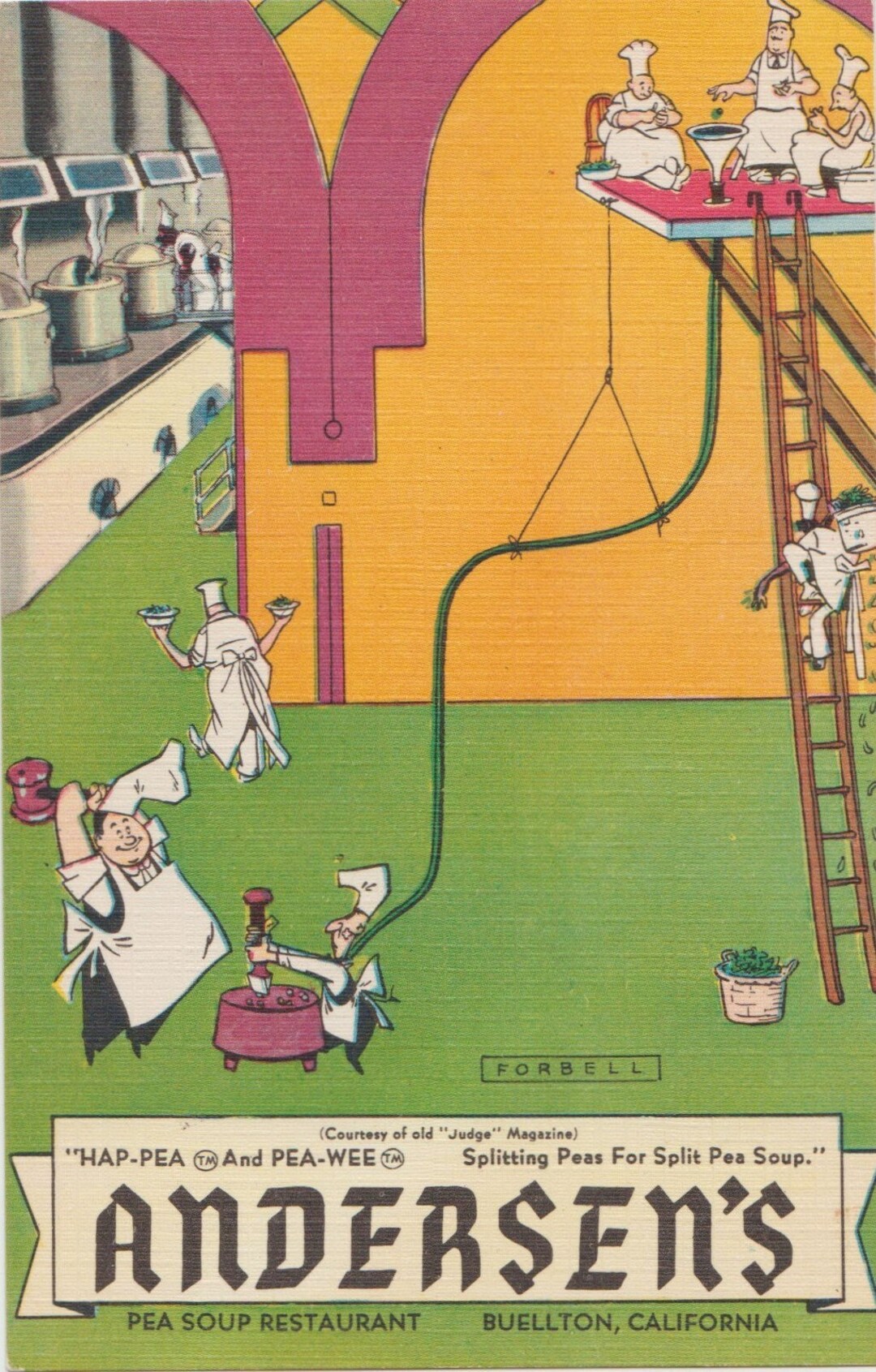 Vintage California Postcard Andersen's Pea Soup Restaurant, Buellton ...