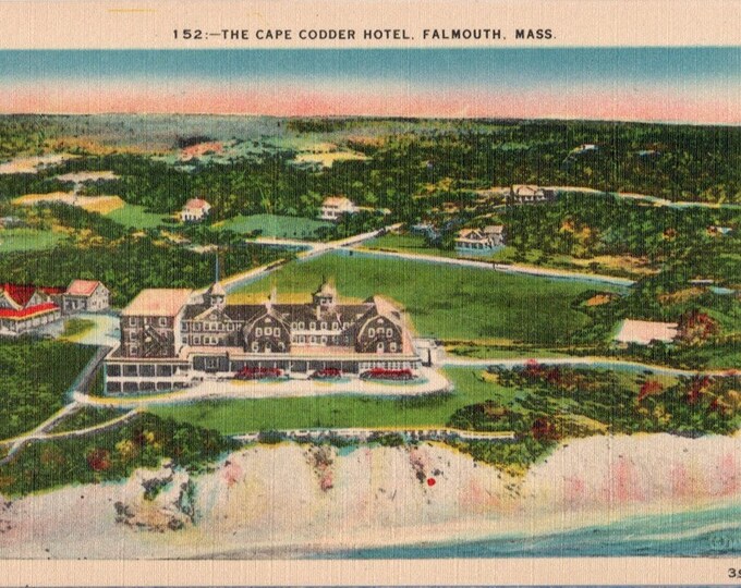 Vintage Cape Cod Postcard the Cape Codder Hotel, Falmouth unused - Etsy