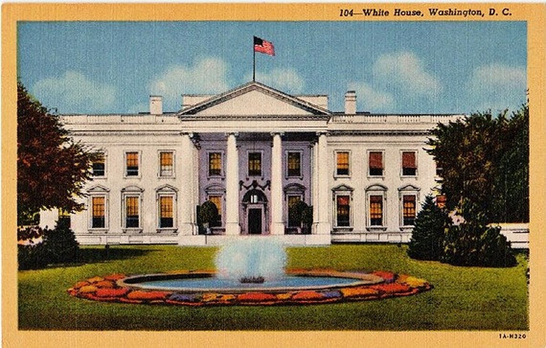 Vintage Washington DC Postcard the White House unused - Etsy