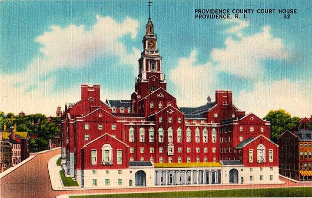 Vintage Rhode Island Postcard - Providence County Courthouse (unused ...