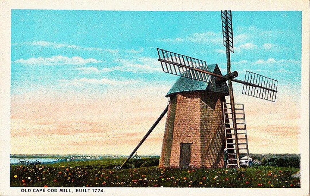 Antique Cape Cod Postcard the Chatham Windmill unused - Etsy