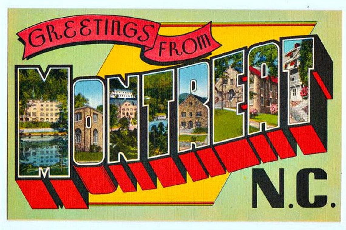Vintage North Carolina Postcard Greetings From Montreat N. - Etsy