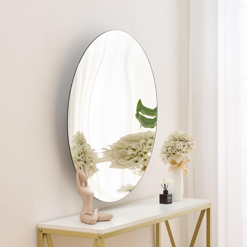 Space Age Silver Concave Mirror – Handmade Wall Decor, Futuristic Home ...