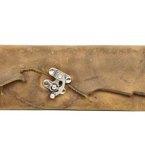 Womens Leather Wallet - Black Wallet With Rustic Raw Edge Distressed ...