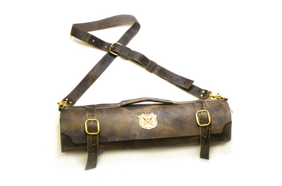 Leather Knife Roll Custom Chef Case for Knives Chef Knife Roll Custom ...
