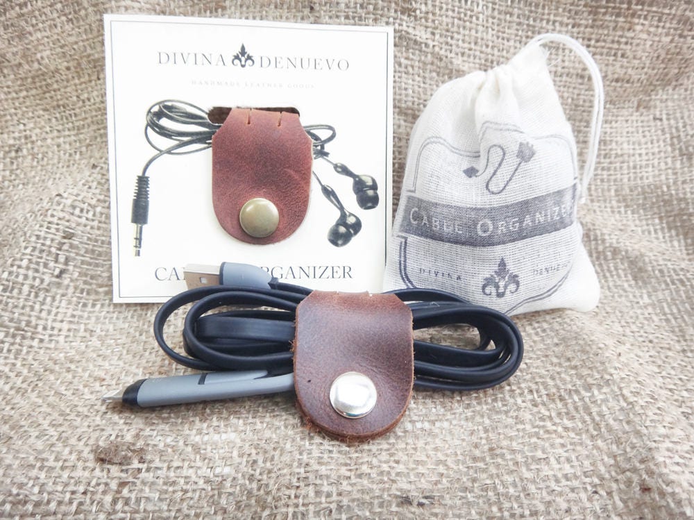 Leather Cable Organizer Cord Keeper Cable Keeper Earphone | Etsy