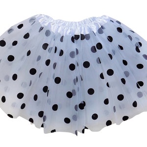 White & Black Polka Dot Dalmatian Spotted Dog Girl's Tutu - Etsy