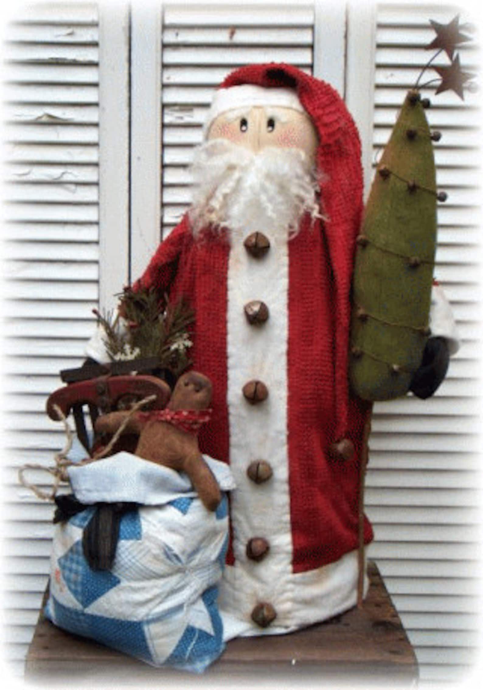 Primitive 36" Santa Door Greeter E Pattern - Etsy