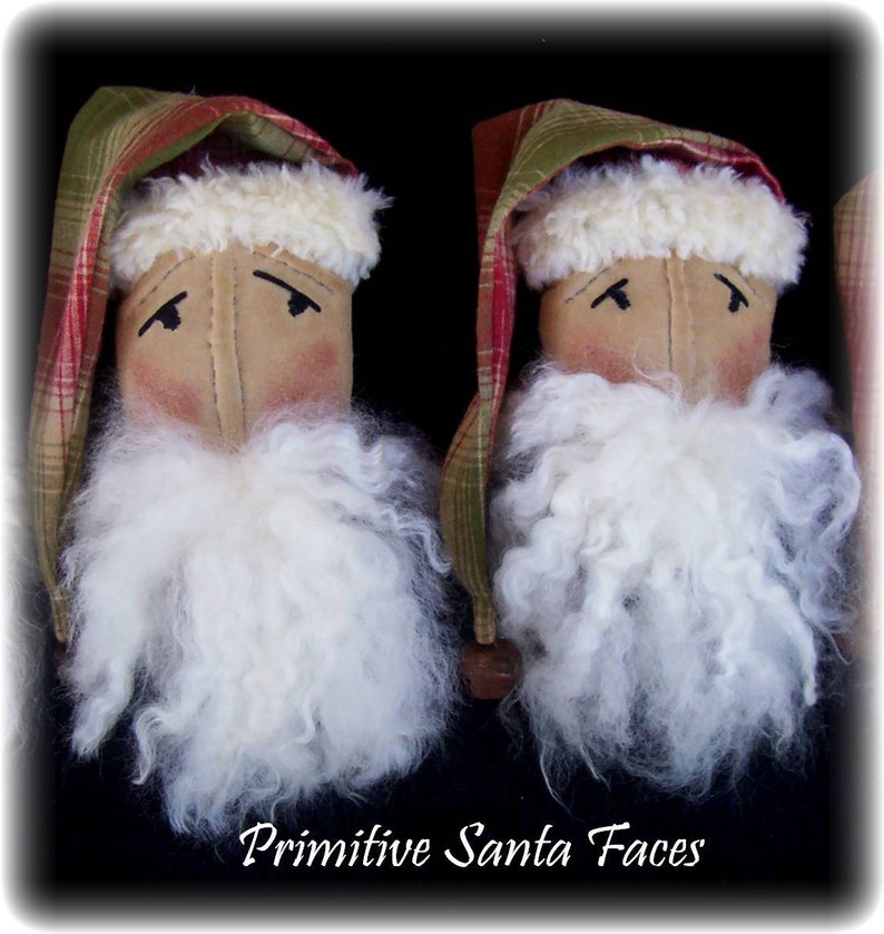 Primitive Santa Ornaments E Pattern - Etsy