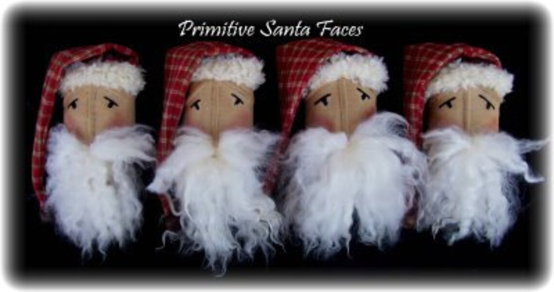 Primitive Santa Ornaments E Pattern - Etsy