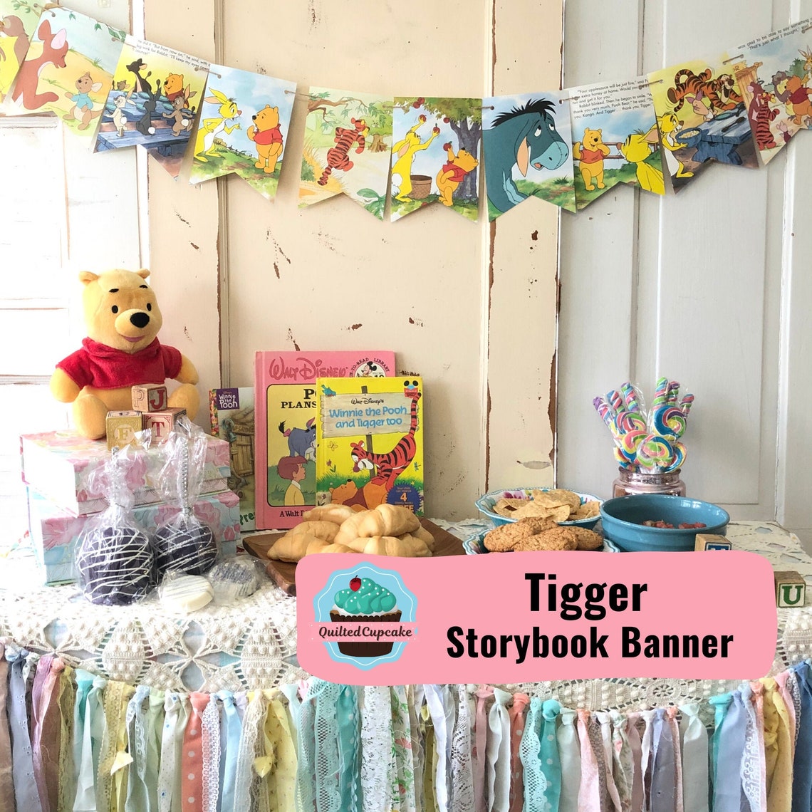 Tigger Party Decoration/tigger Story Book Page Banner - Etsy