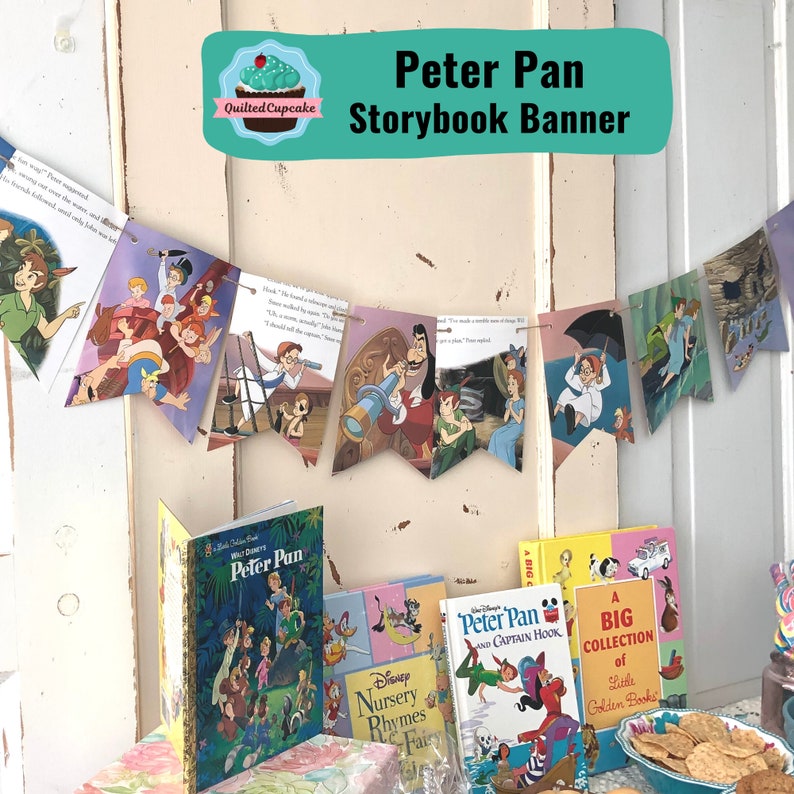 Peter Pan Party Banner / Peter Pan Disney Story Book Page - Etsy
