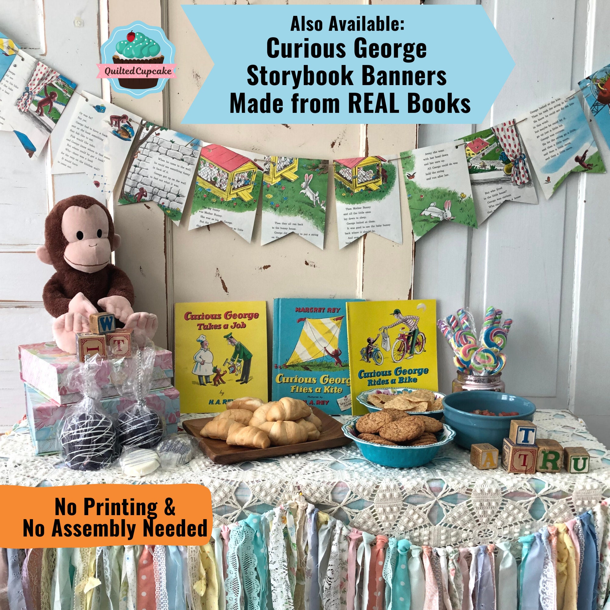 Curious George High Chair Banner / Curious George Birthday | Etsy
