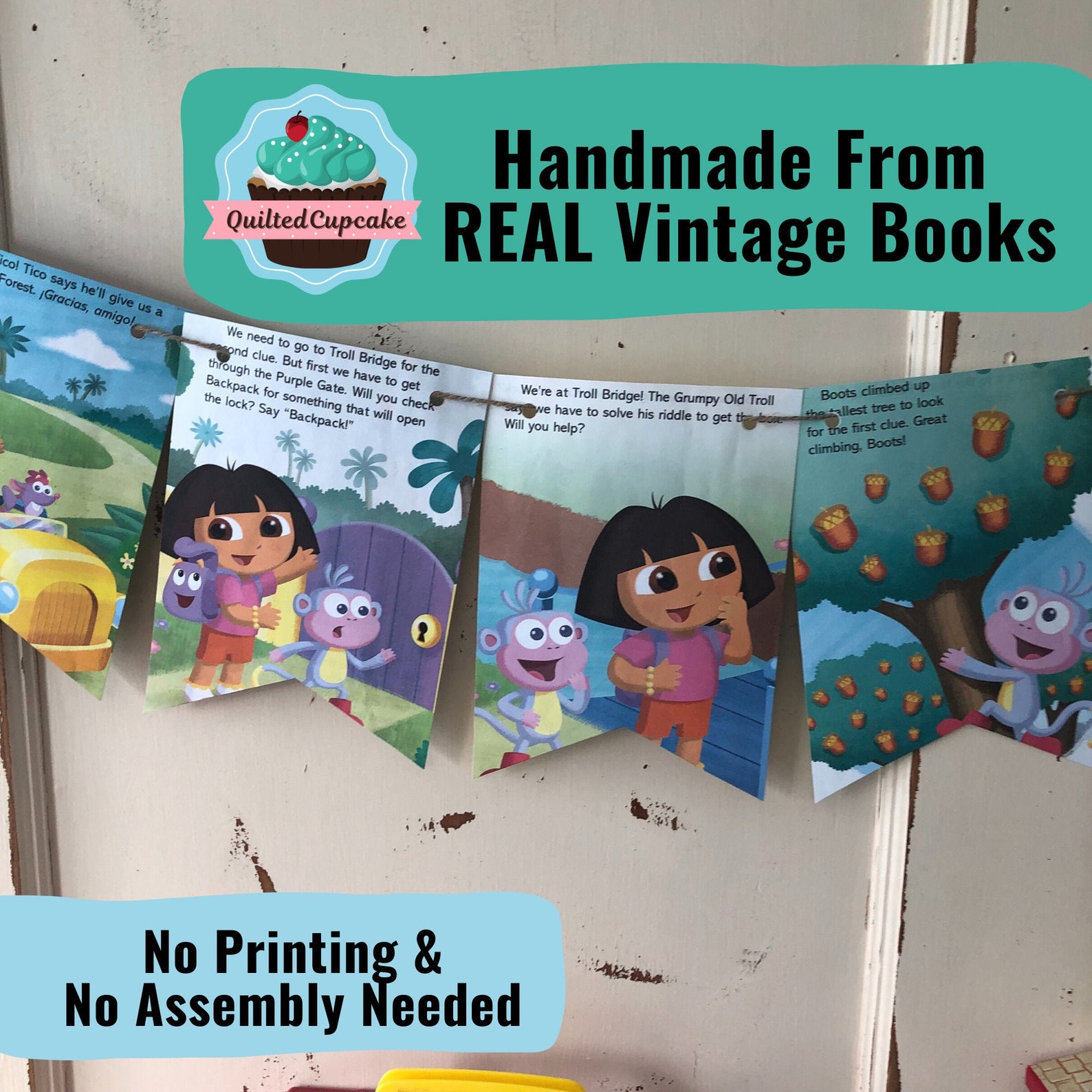 Dora Book Page Banner / Dora the Explorer Story Book Page | Etsy