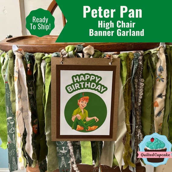 Peter Pan High Chair Banner / First Birthday Party Garland / Peter Pan ...