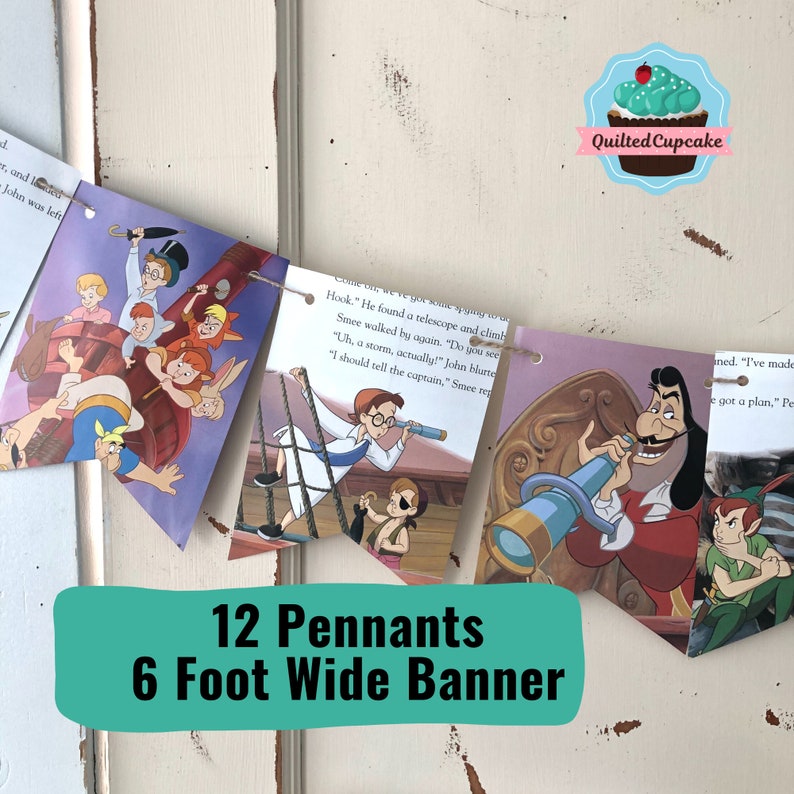 Peter Pan Party Banner / Peter Pan Disney Story Book Page - Etsy