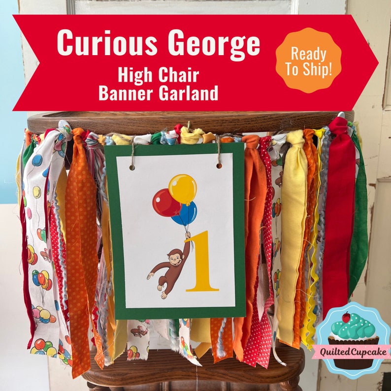 Curious George High Chair Banner / Curious George Birthday Party ...