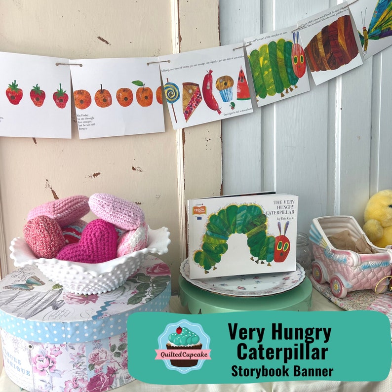Very Hungry Caterpillar Banner / Story Book Page Garland /14 - Etsy