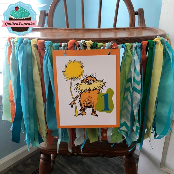 Lorax High Chair Banner. Dr. Seuss Birthday High Chair Decoration ...