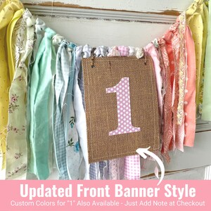 Rainbow High Chair Banner: First Birthday Floral Garland - Etsy