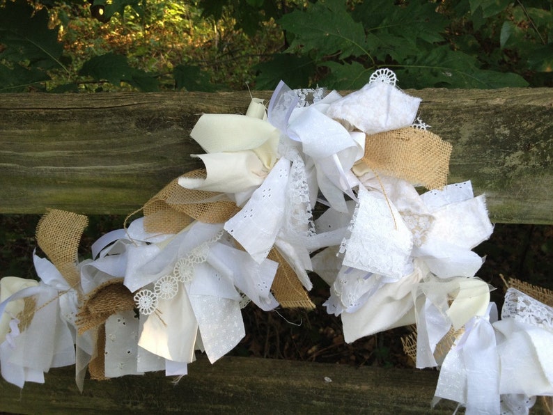 Burlap Wedding Garland. Burlap and Lace Wedding Banner. - Etsy