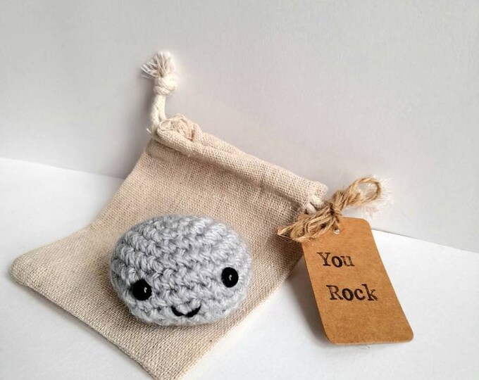Crochet Rock You Rock Gift You're My Rock Plush No Fuss Rock Pet Funny ...