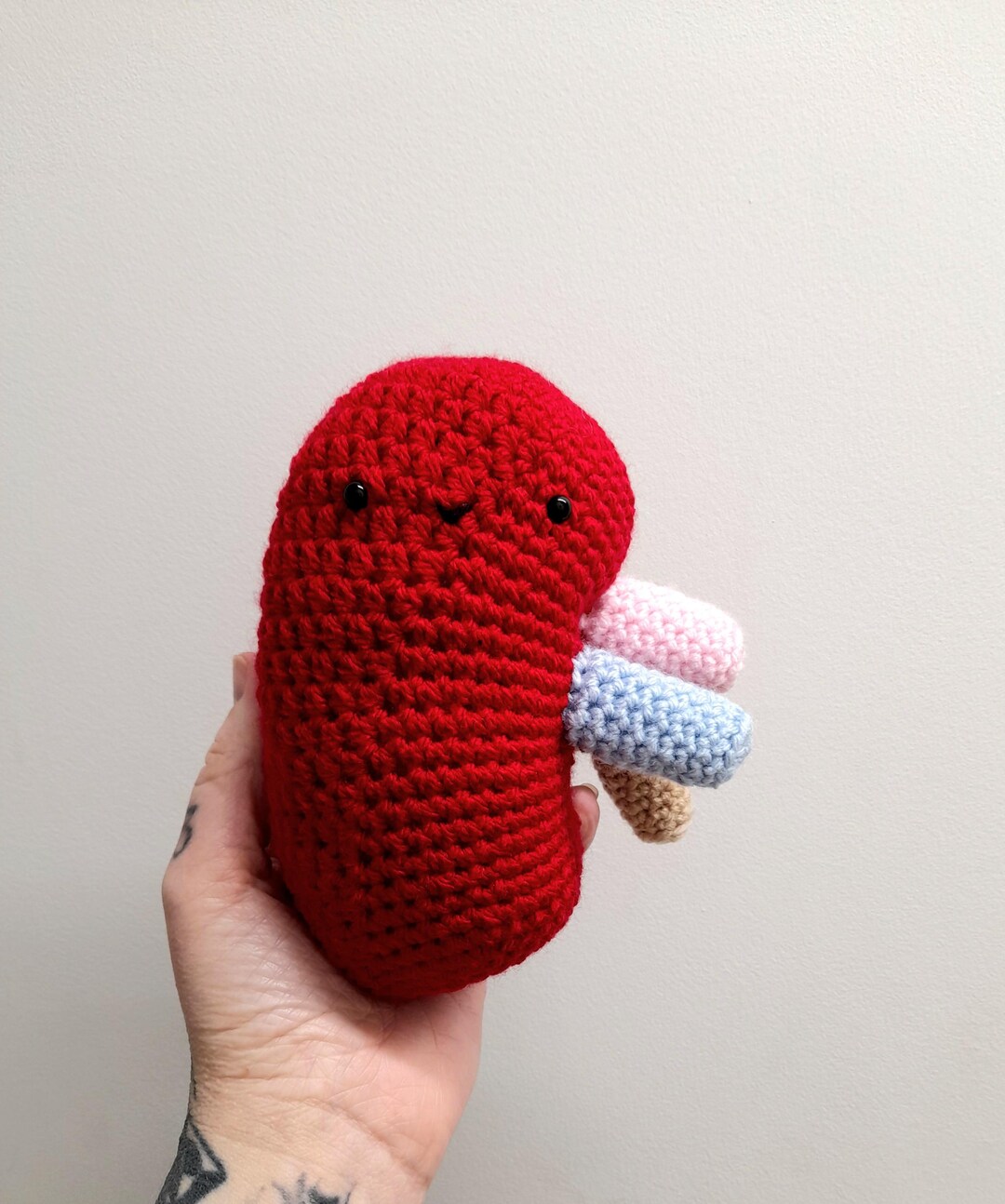 Crochet Kidney Plush | Stuffed Kidney | Crochet Anatomical Kidney ...