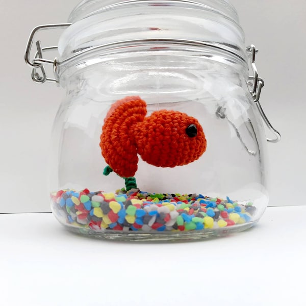 Crochet Fish in Jar - Etsy
