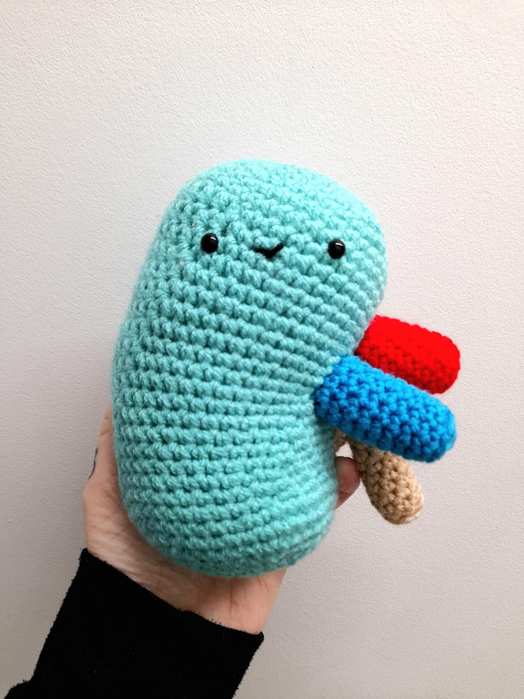 Crochet Kidney Plush | Stuffed Kidney | Crochet Anatomical Kidney ...